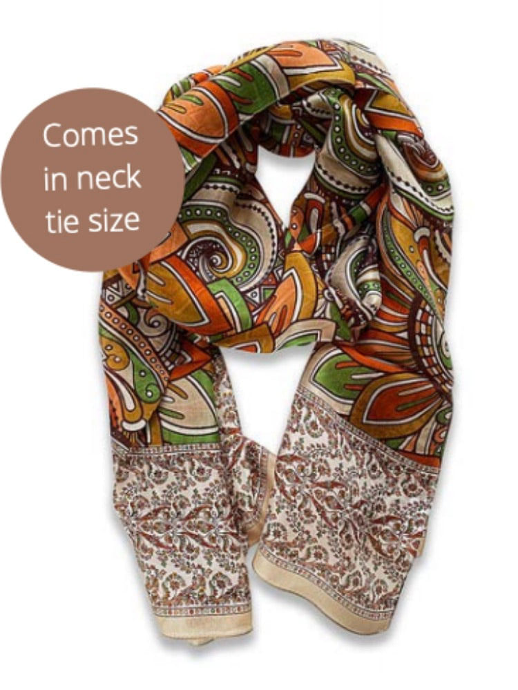 Silk Scarf - Rust - whola