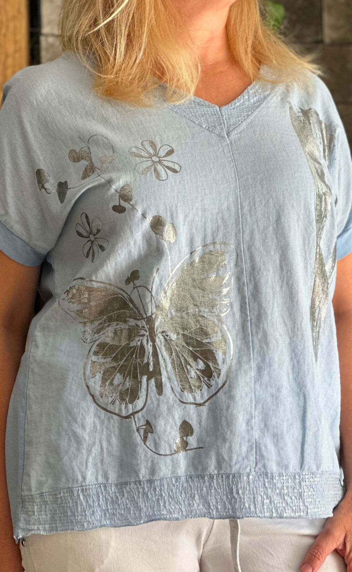 Butterfly Top-BABY BLUE - whola