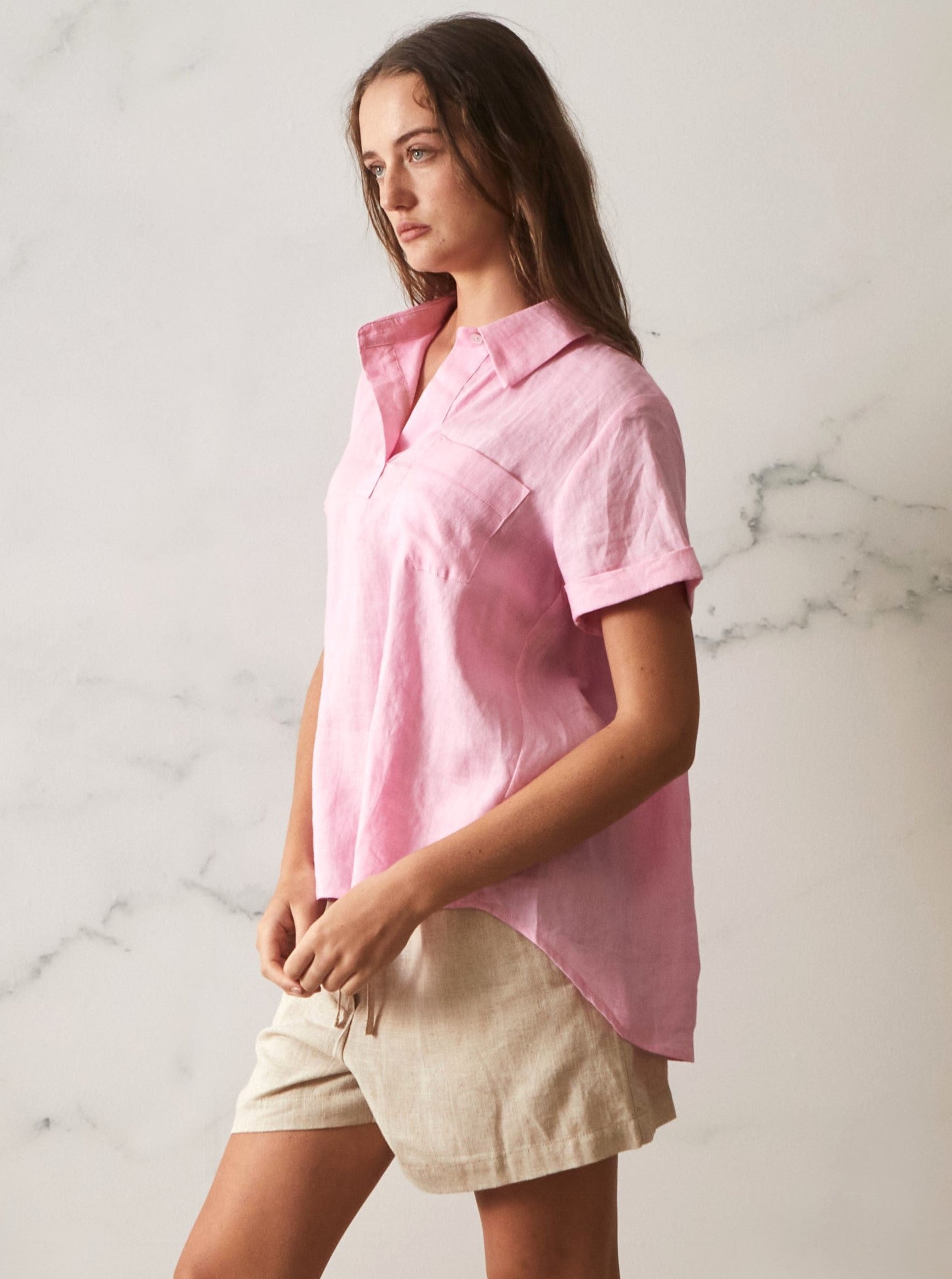 TIA TOP - S23T206G7 - PINK - 6 PCS PER PACK - whola