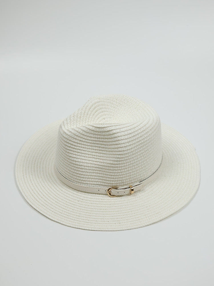 Fedora Sun Hat - Cannes - White - whola