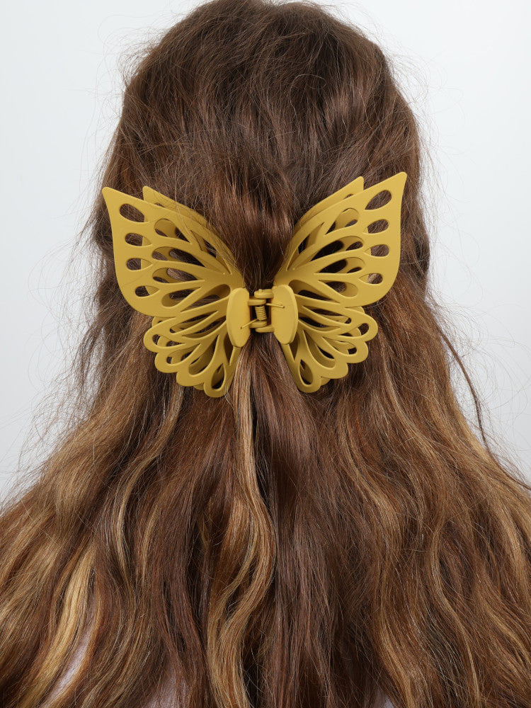 Claw Clip - Jumbo Double Butterfly - Buttermilk - whola