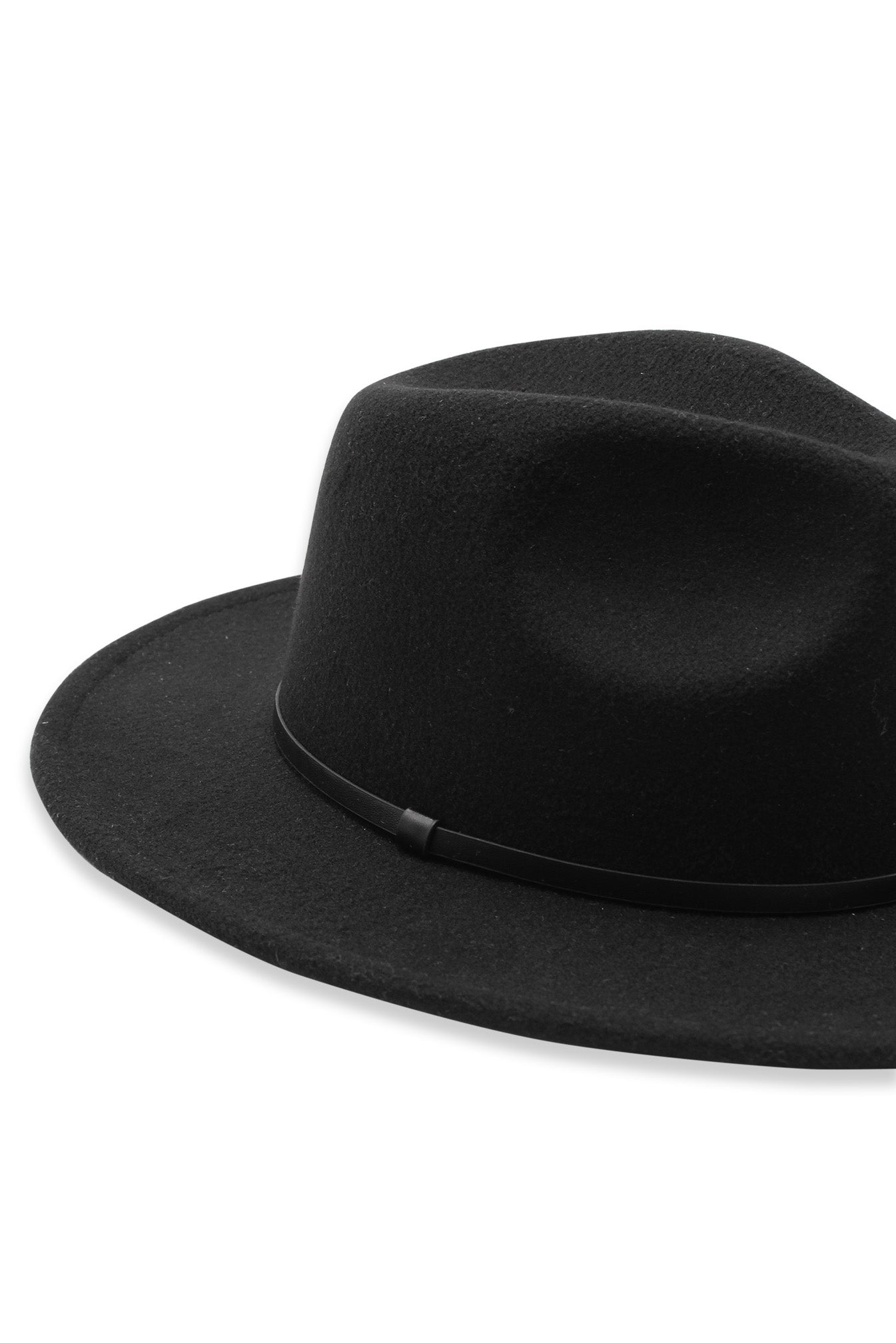 Hudson Polyester Felt Fedora in Black - whola