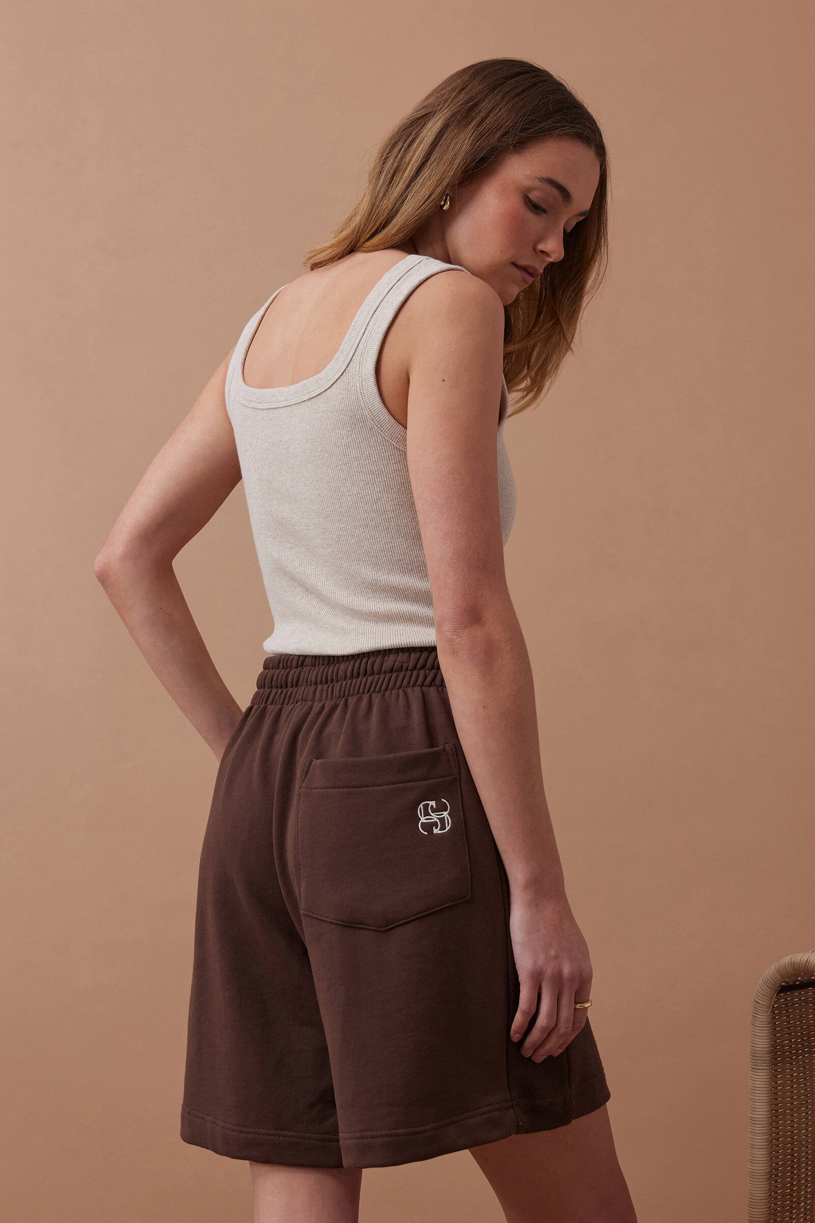 LULU REVERSE PANEL SHORT CHOCOLATE - whola